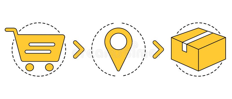 Click and Collect Concept Vector. Online Shopping. Shopping, Select ...