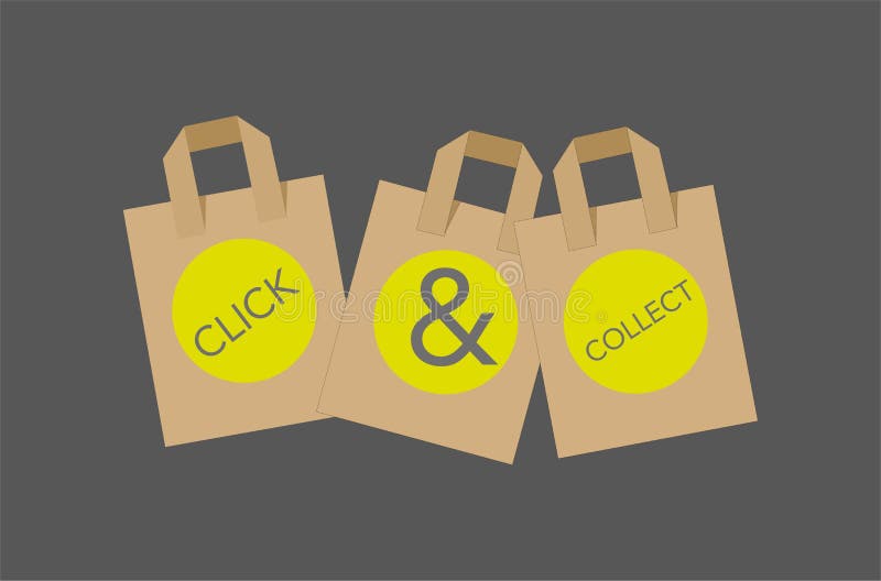 Click and Collect Internet Shopping Concept Vector /EPS Stock Vector ...