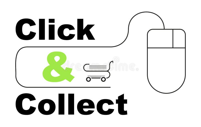 Click and Collect Online Concept Vector Stock Vector - Illustration of ...