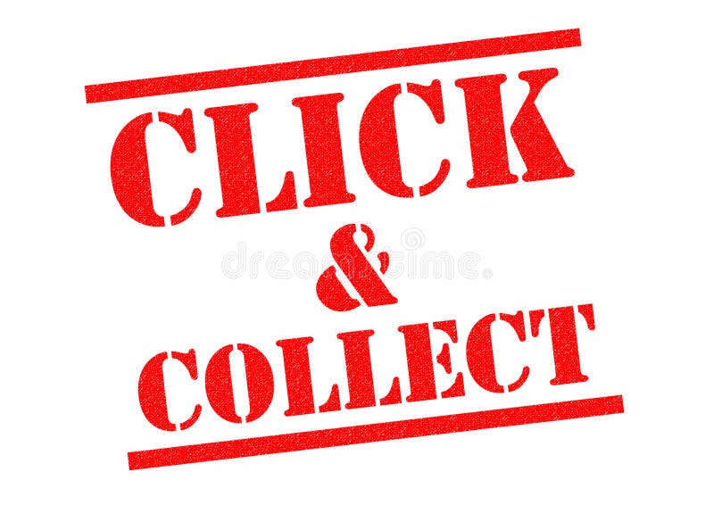 Click and Collect Order, Vector Icons Set, Online Order, Delivery Truck ...