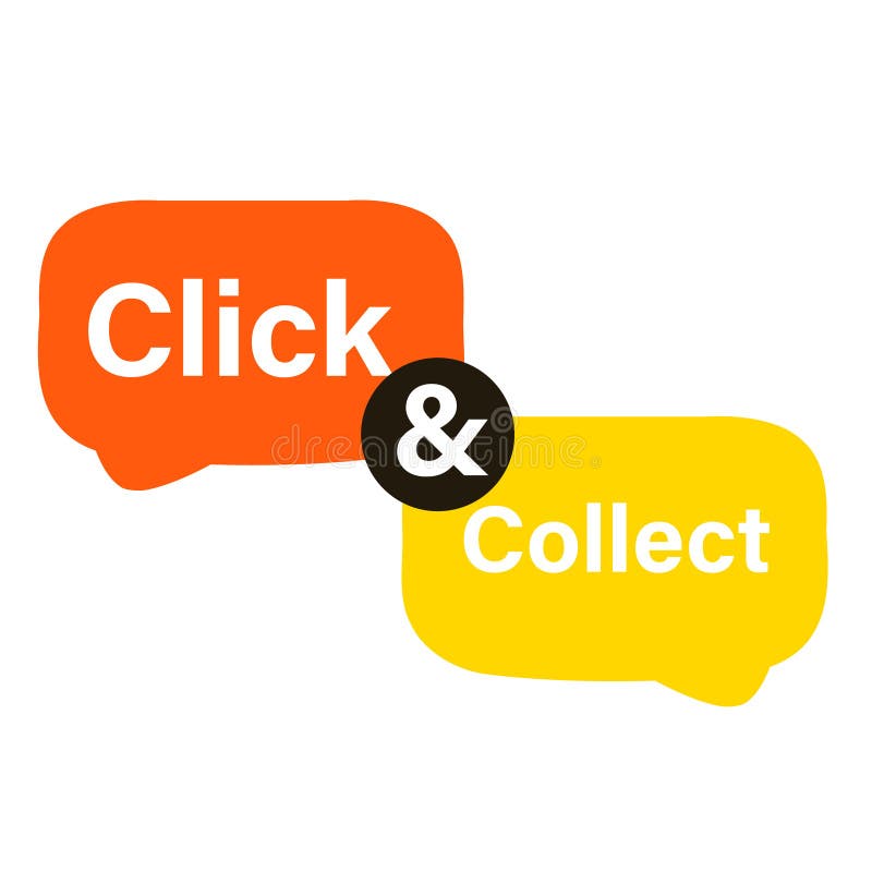 Click and collect icon stock vector. Illustration of label - 167051521