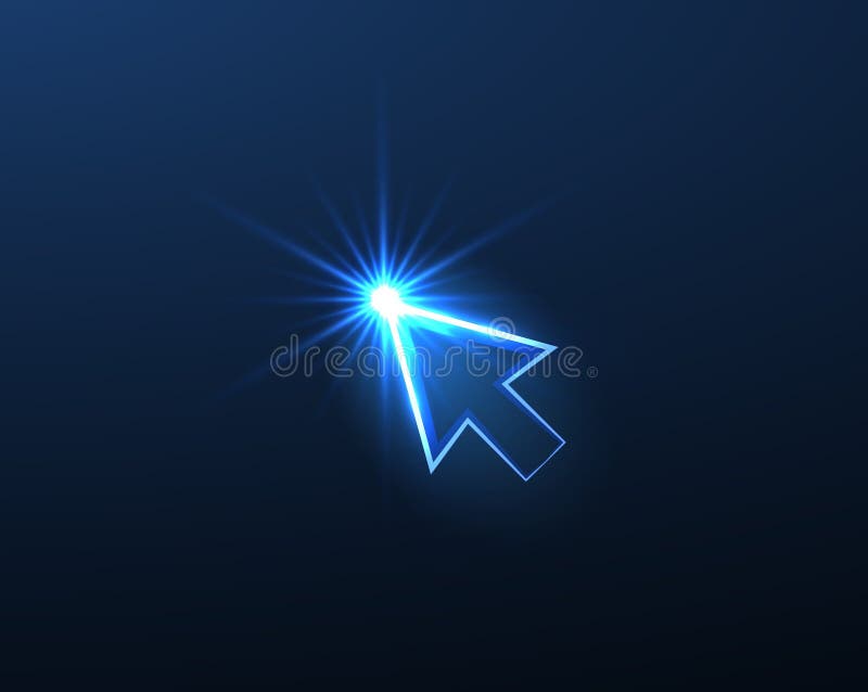 Click. Computer Mouse Arrow Cursor Pointer Stock Illustration ...