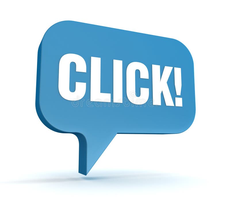 Click Concept 3d Illustration Stock Illustration - Illustration of icon ...