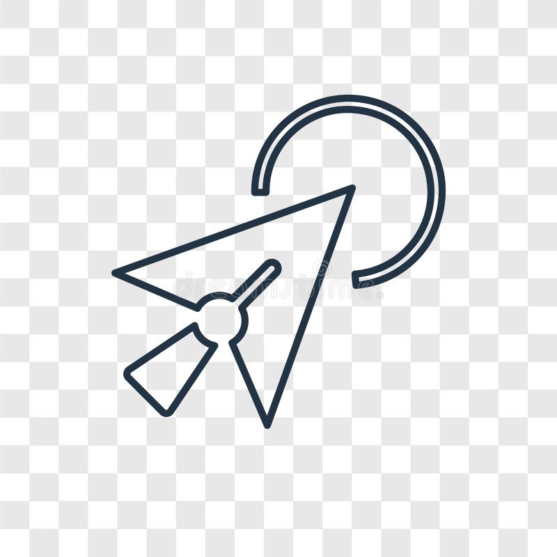 Click Concept Vector Linear Icon Isolated on Transparent Background ...