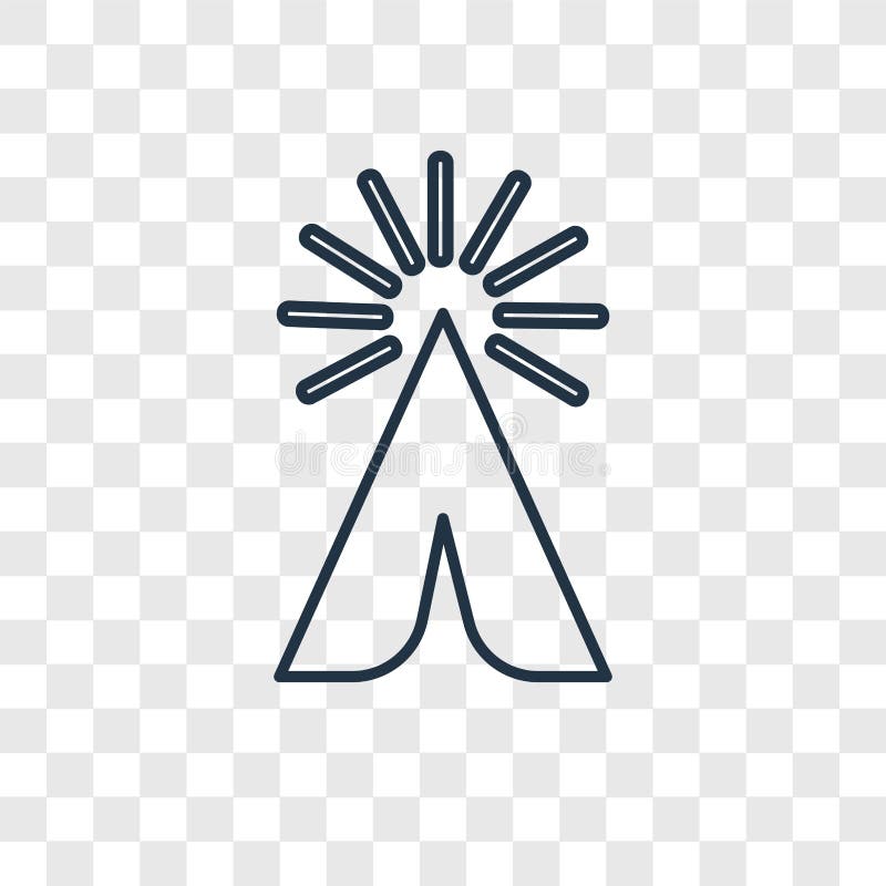 Click Concept Vector Linear Icon Isolated on Transparent Background ...