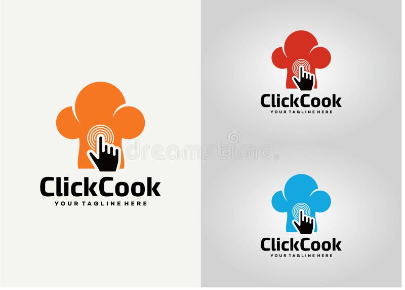 Click Cook Logo Design Template Stock Vector - Illustration of mobile ...