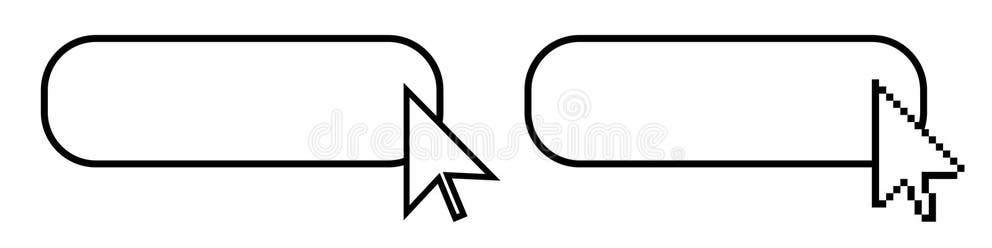 Click Cursor Button. Computer Mouse Pointer Stock Vector - Illustration of computer, arrow ...