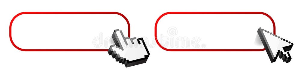 Click Cursor Button. Computer Mouse Pointer Stock Vector - Illustration of digital, mouse: 317960245