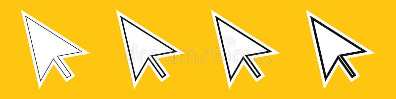 Click Cursor Icon. Computer Mouse Pointer Arrow Stock Vector ...
