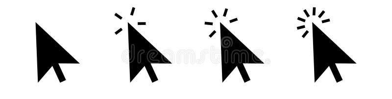 Click Cursor Icon. Computer Mouse Pointer Arrow Stock Vector ... Click Cursor Icon. Computer Mouse Pointer Arrow Stock Vector ...