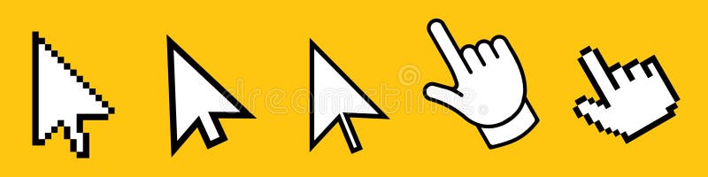Click Cursor Icon. Computer Mouse Pointer Arrow Stock Vector ...