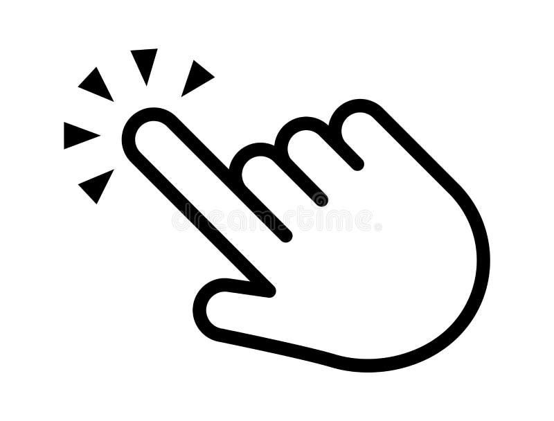Click Cursor Set Computer Pointer Hand And Arrow Icon Press Pick