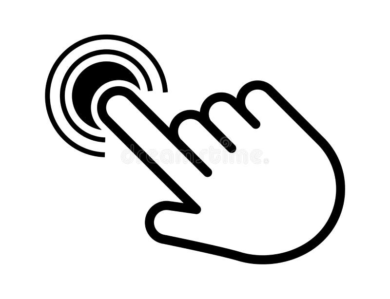 Click Cursor Set. Computer Pointer Hand and Arrow Icon. Press Pick Action Element. Vector Web ...