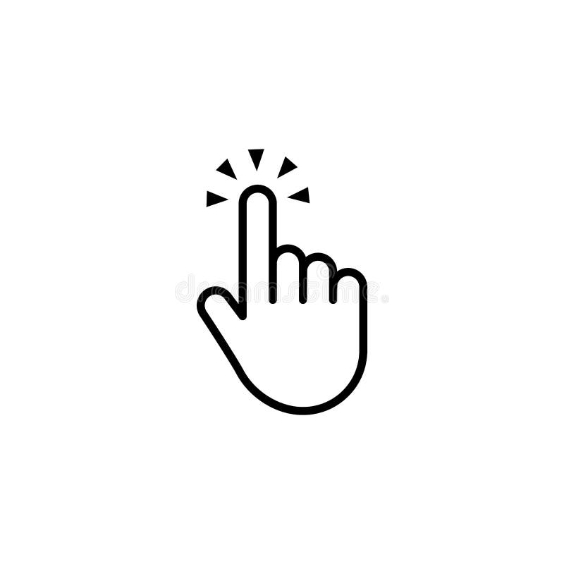 Click Cursor Set Computer Pointer Hand And Arrow Icon Press Pick Action Element Vector Web