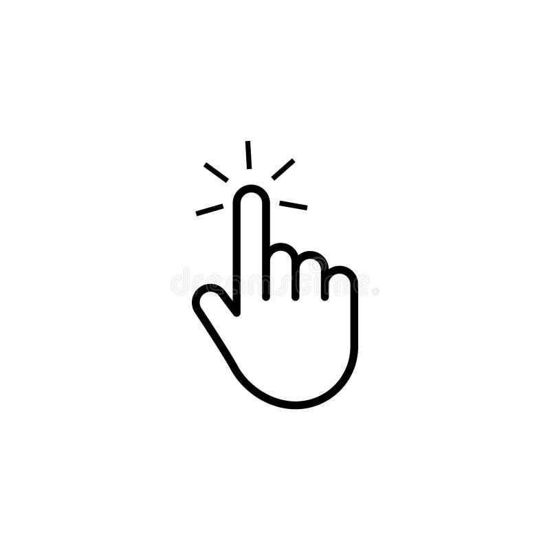 Click Cursor Set Computer Pointer Hand And Arrow Icon Press Pick Action Element Vector Web