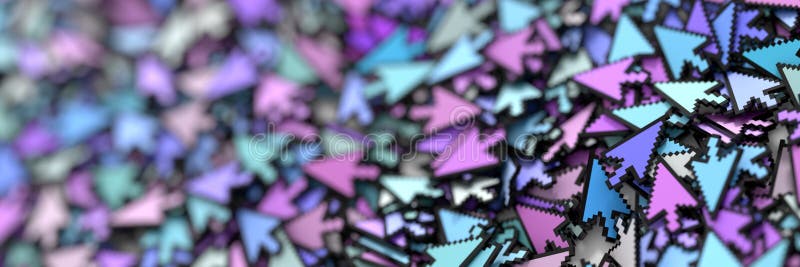 Multiple Cursors Around Social Media Stock Vector - Illustration of ...