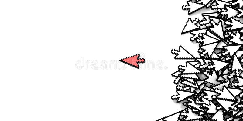 Multiple Cursors Around Social Media Stock Vector - Illustration of ...