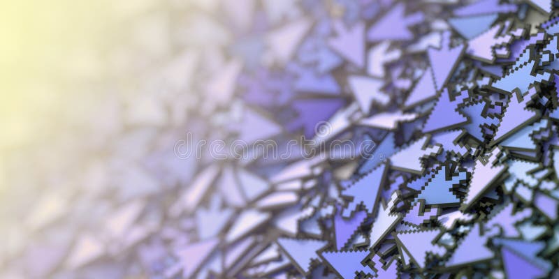 Click Cursors Background, 3d Rendering Stock Illustration ...