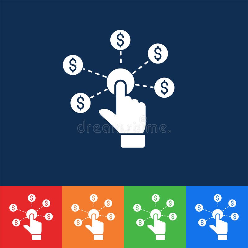 Click the Financial Network Icon. Vector Illustration Style is a Flat ...