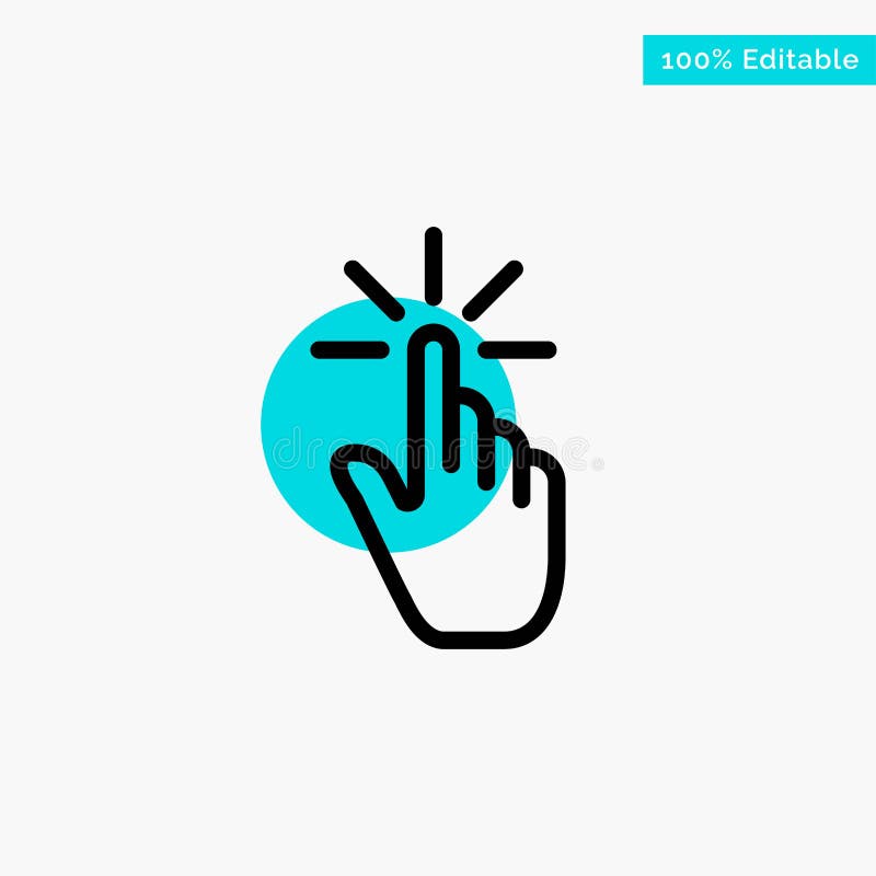 Click, Finger, Gesture, Gestures, Hand, Tap Turquoise Highlight Circle ...