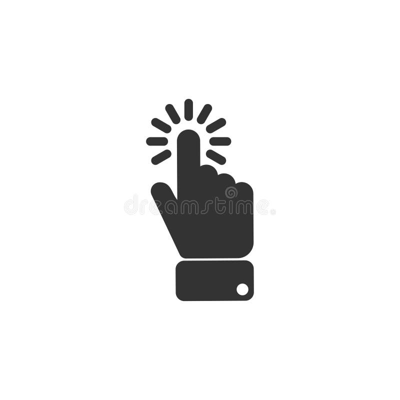 Click Finger Icon in Simple Design. Vector Illustration Stock Vector ...