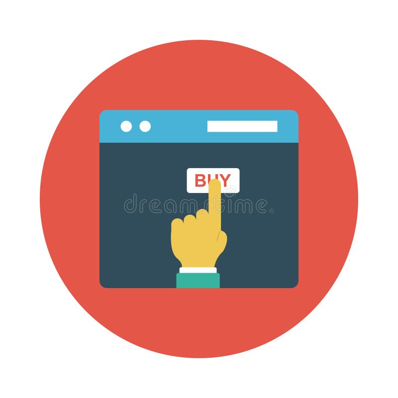 Click flat vector icon stock vector. Illustration of internet - 157469847