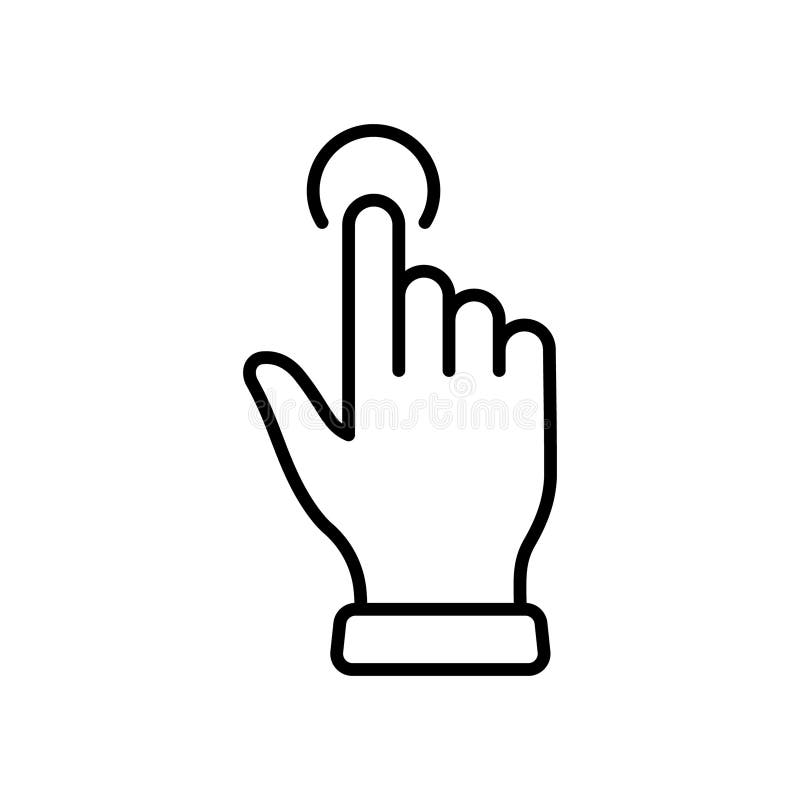 Computer Cursor, Pointer Icon Set. Hand with Finger Digital Mouse Click ...