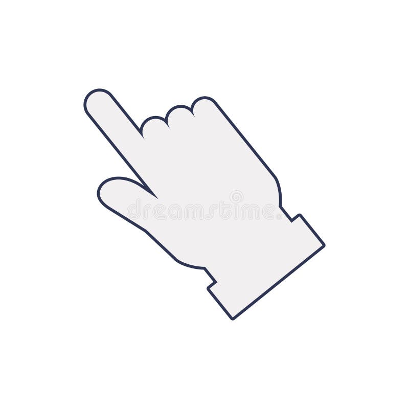 Hand click cursor stock illustration. Illustration of point - 89394795