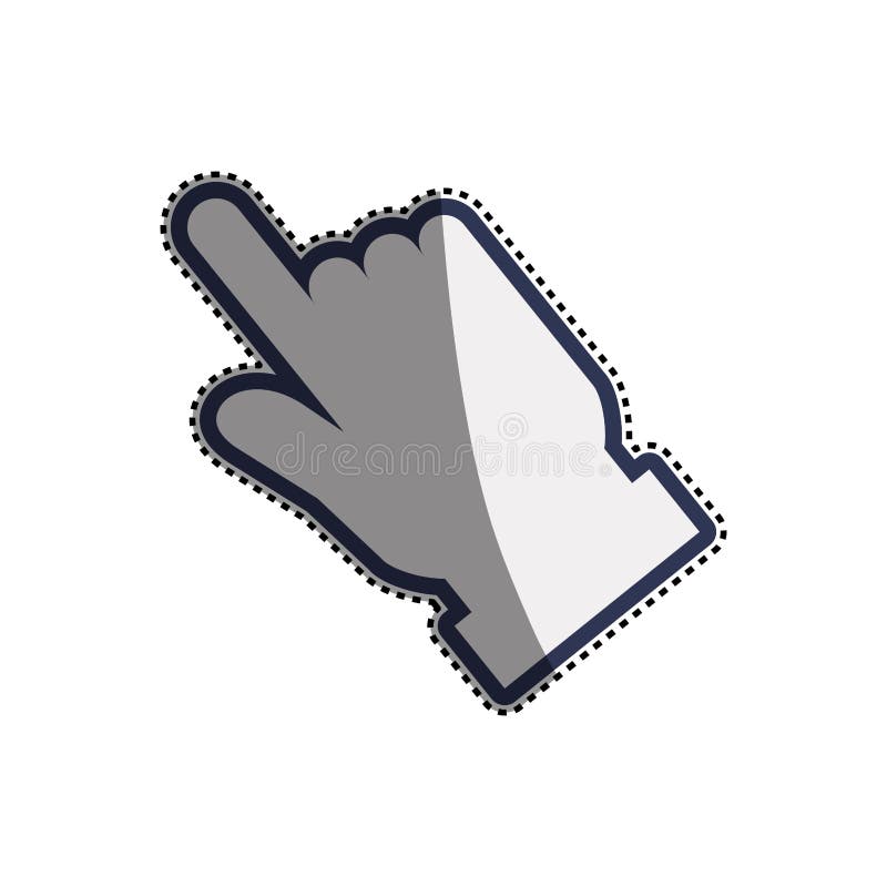 Click hand cursor stock illustration. Illustration of concept - 88974991