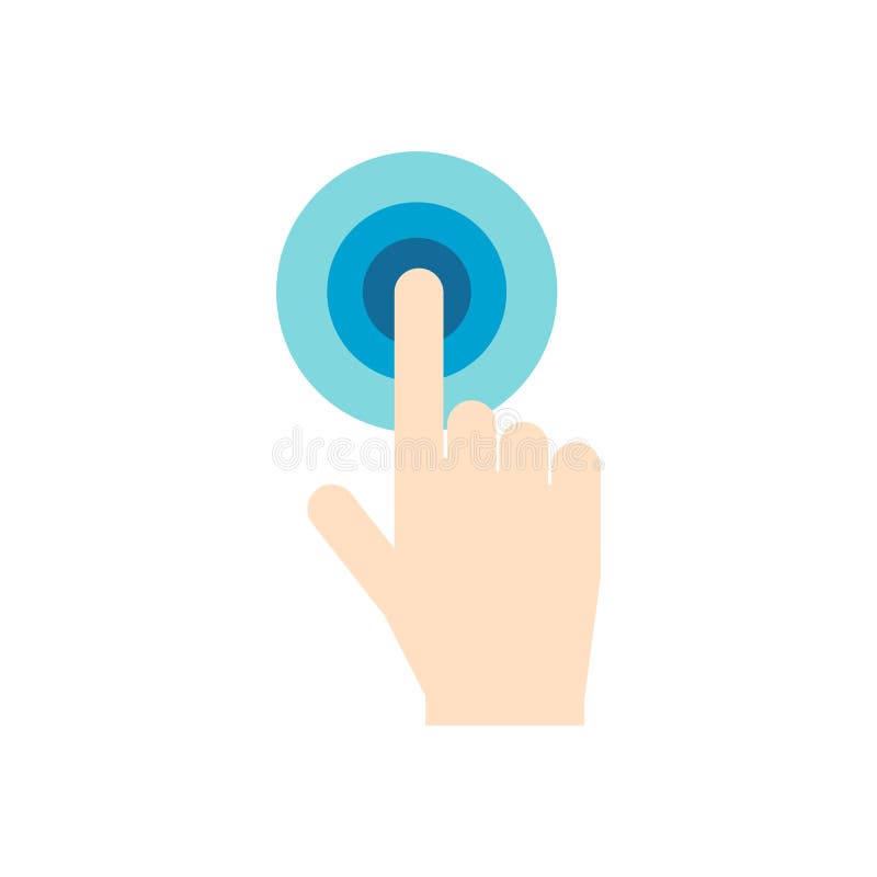 Click hand icon cartoon stock vector. Illustration of click - 88210691