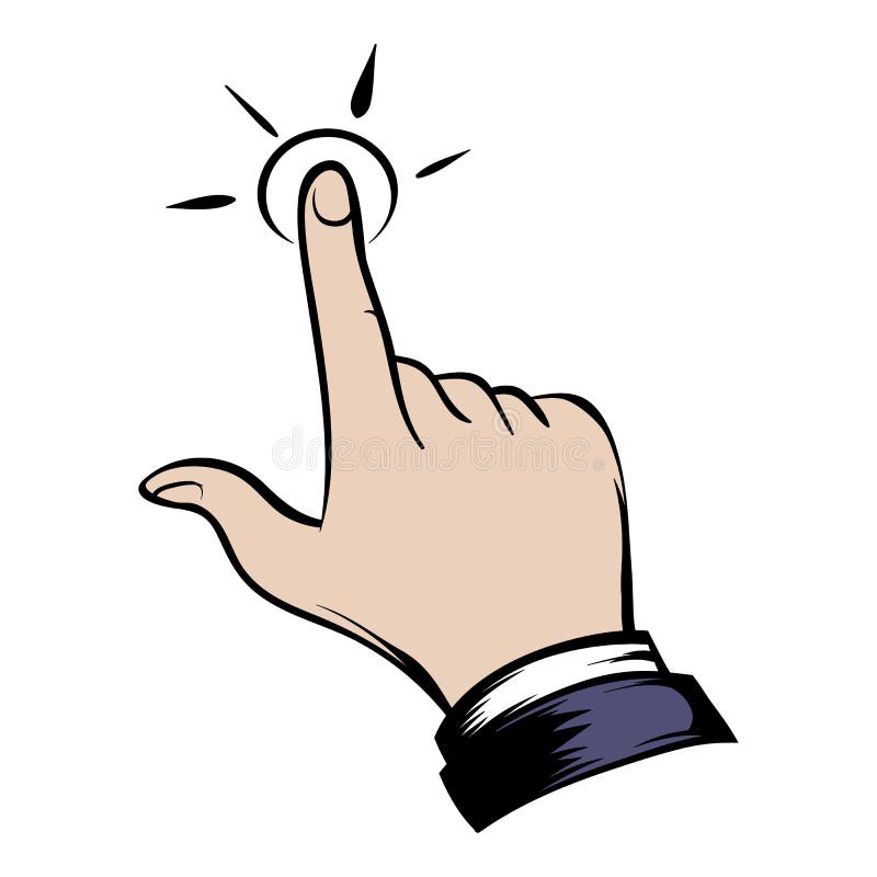 Click hand icon cartoon stock vector. Illustration of click - 88210691