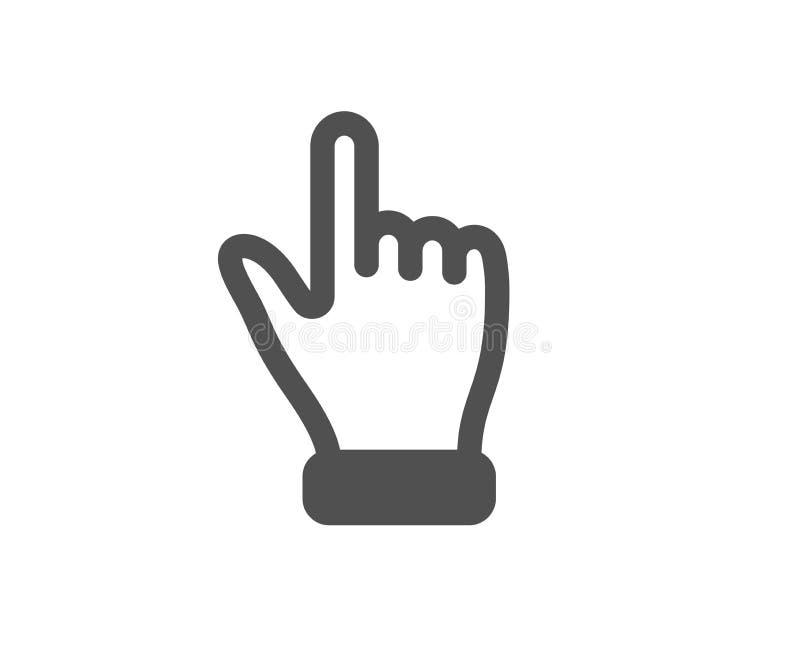 Click Hand Icon. One Finger Palm Sign. Vector Stock Vector ...