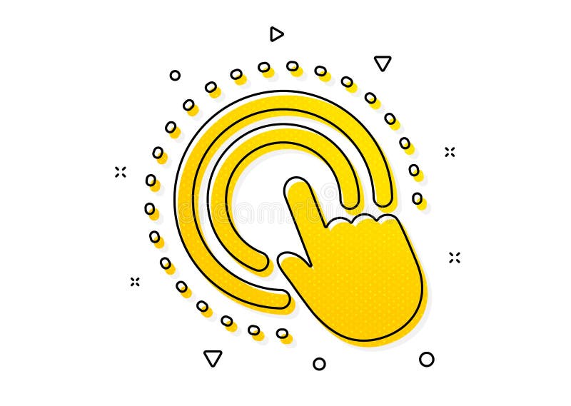 Click Hand Icon. Touchscreen Gesture Sign. Push Action. Vector Stock ...