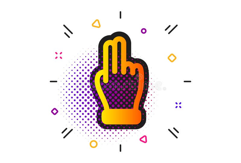 Click Hand Icon. Two Fingers Palm Sign. Vector Stock Vector ...