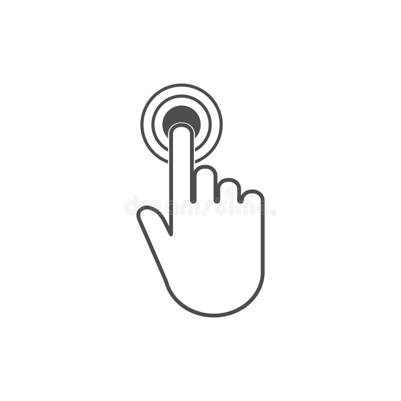 Click Hand Icon. Vector Illustration. Flat Design Stock Illustration ...
