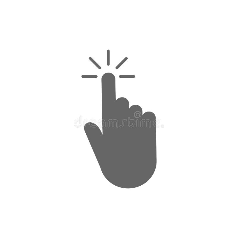 Click Hand Icon. Vector Illustration. Flat Design Stock Illustration ...