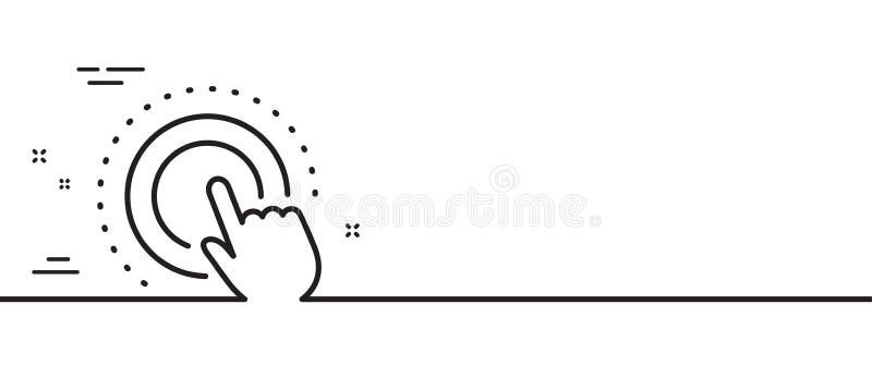 Click Hand Line Icon. Touchscreen Gesture Sign. Push Action. Minimal ...
