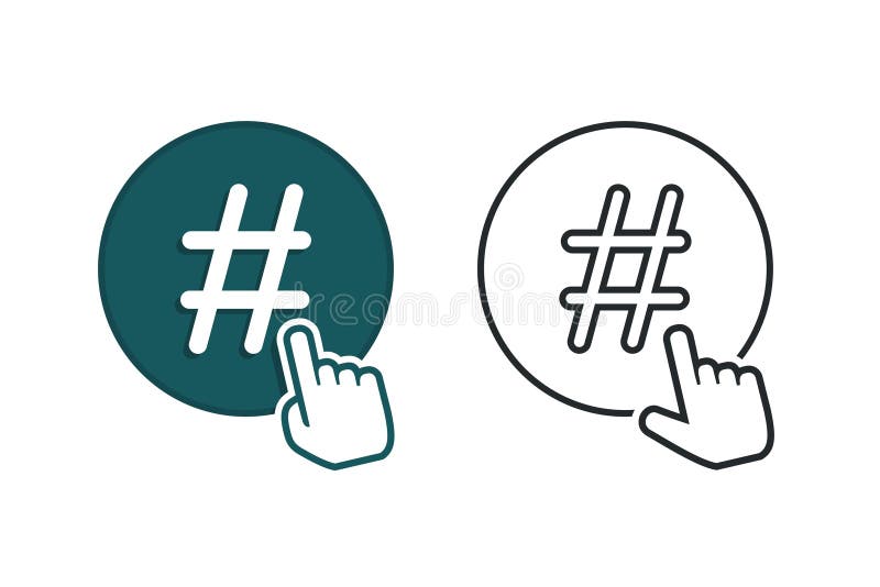 Click Hash Tag Viral Icon. Illustration Vector Stock Vector ...