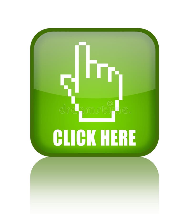 Person Push CLICK HERE Website Link Button Stock Illustration ...