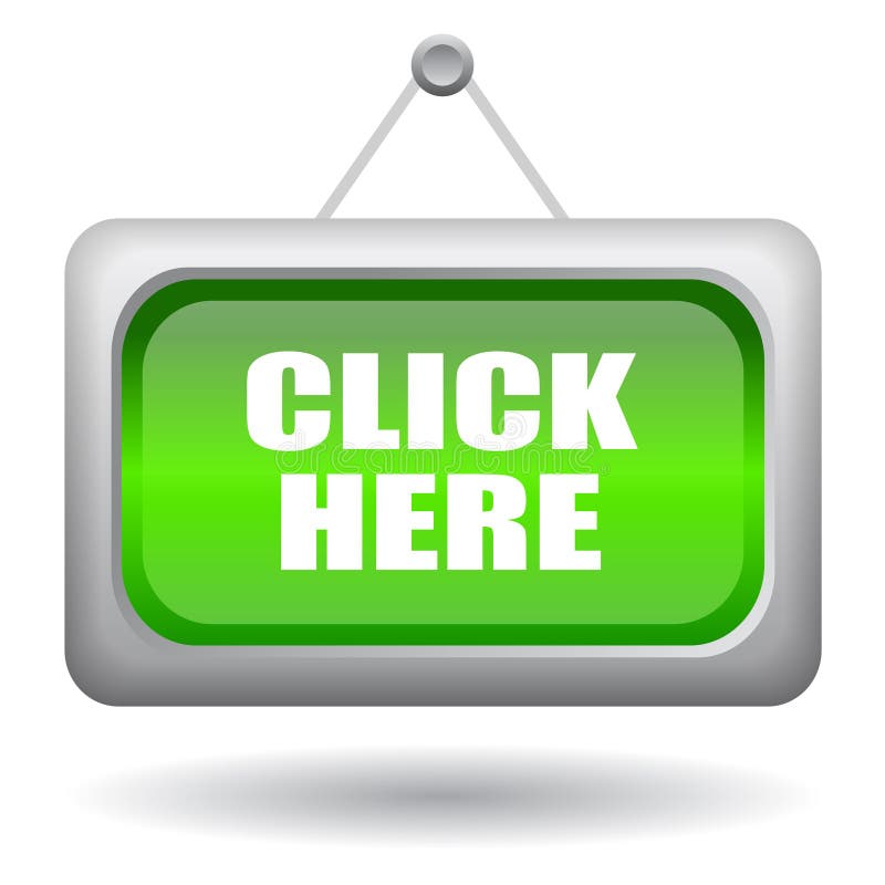 Red Button Web Sign Click Here Stock Vector - Illustration of icon ...