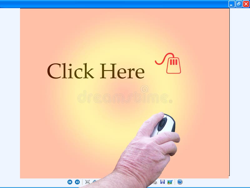 Click here stock illustration. Illustration of finger, computer - 864175
