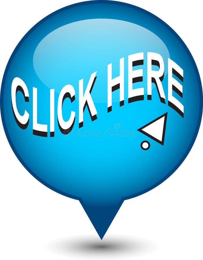 Click Here Arrow Web Button Classic Button White Background Stock ...