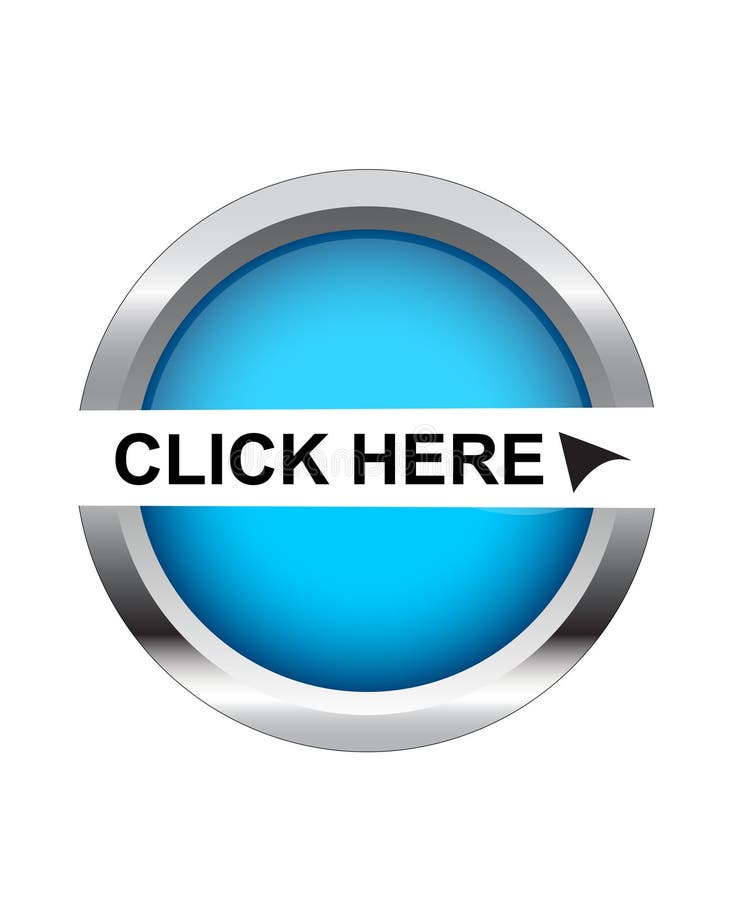 Click Here Arrow Web Button Classic Button White Background Stock ...