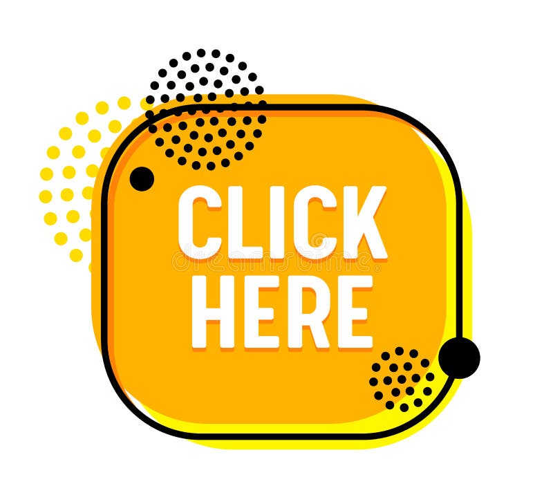 Click Here Banner, Digital Navigation for Website or Internet Promotion ...