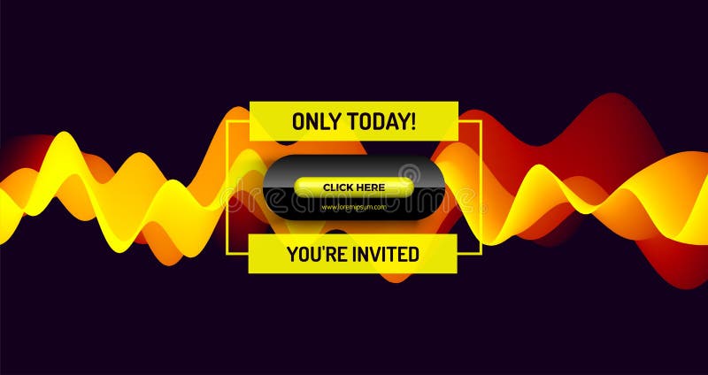 Click Here Button. Abstract Wavy Background with Dynamic Effect. Motion ...