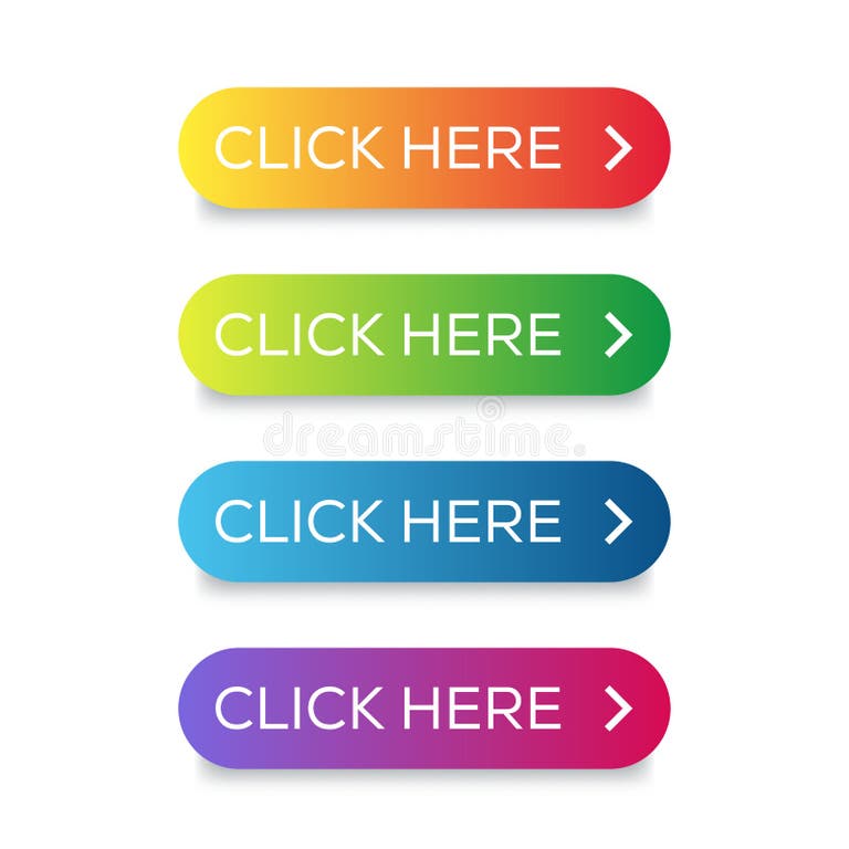 Click Here Button. Click Here Call To Action Button Stock Vector - Illustration of blue, arrow ...