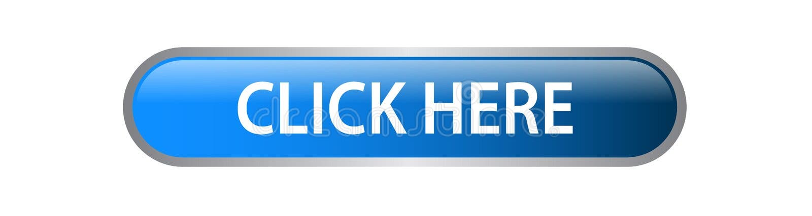 Click Here Blue 3d Realistic Square Button Stock Vector - Illustration ...