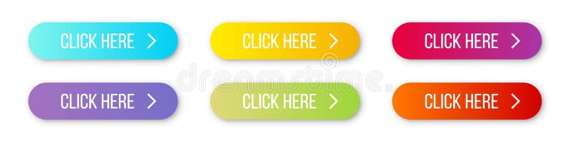 Click Here Button Collection. Set of Colorful Buttons with Shadow ... Click Here Button Collection. Set of Colorful Buttons with Shadow ...
