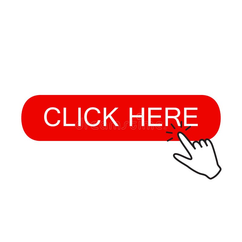 Click Here Button with Hand Pointer Clicking. Stock Vector ...