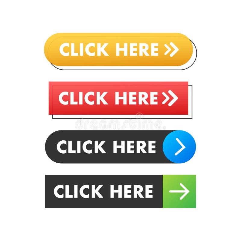 Click Here Button. Promotion Sign. Vector Stock Illustration. Stock ...